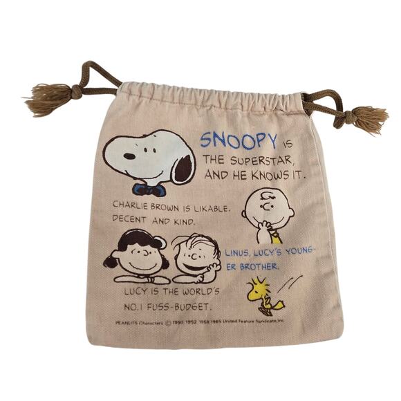 Peanuts | Accessories | Snoopy And Peanuts 965 Drawstring Marble Bag ...